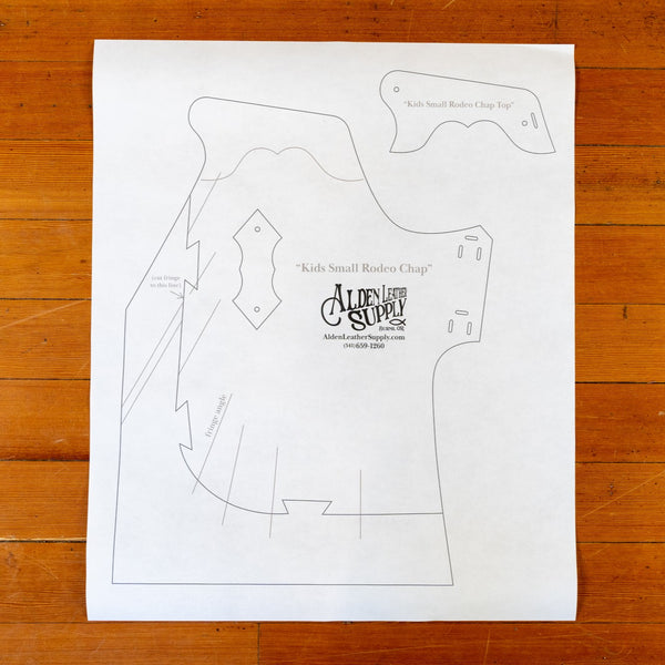 Kids Rodeo Chap Pattern – Alden Leather Supply LLC
