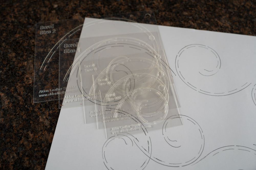 Scroll Layout Stencil – Alden Leather Supply LLC