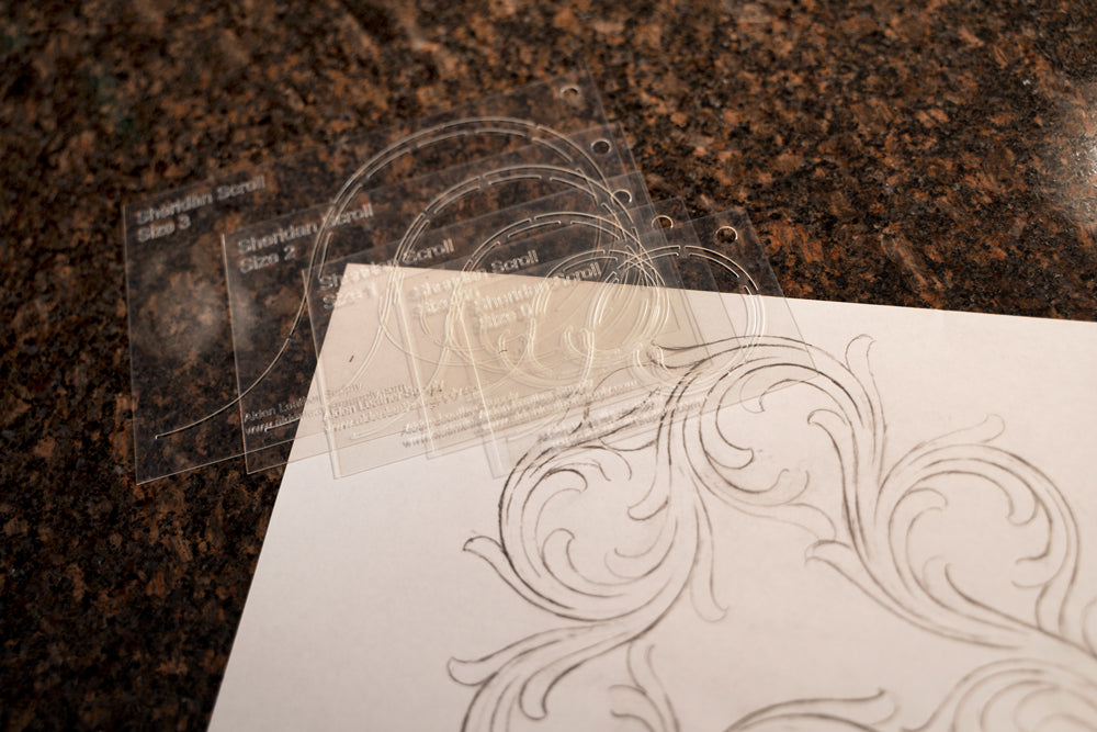 Sheridan Scroll Layout Stencil – Alden Leather Supply LLC
